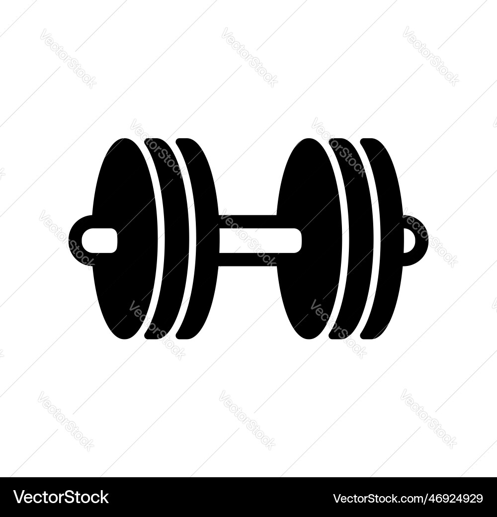 Dumbell training gym icon Royalty Free Vector Image