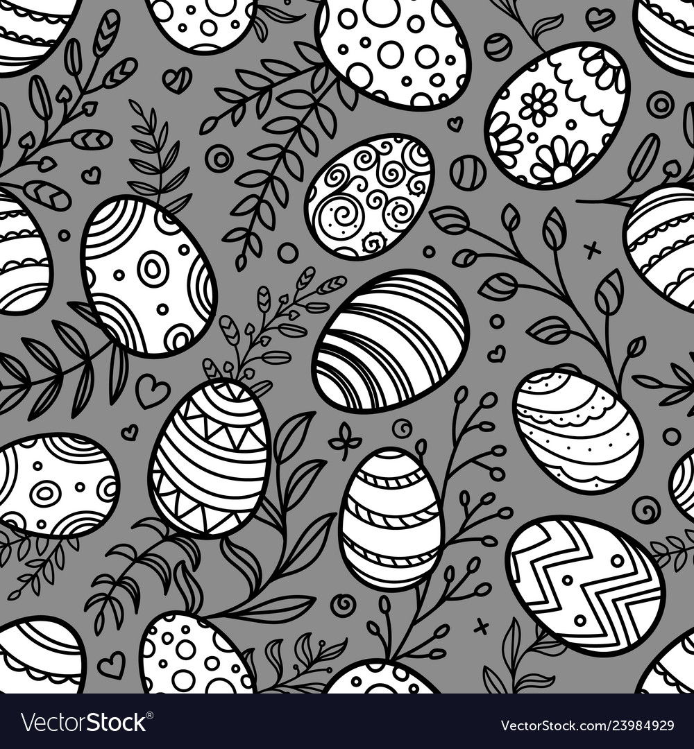 Happy easter seamless pattern easter background Vector Image