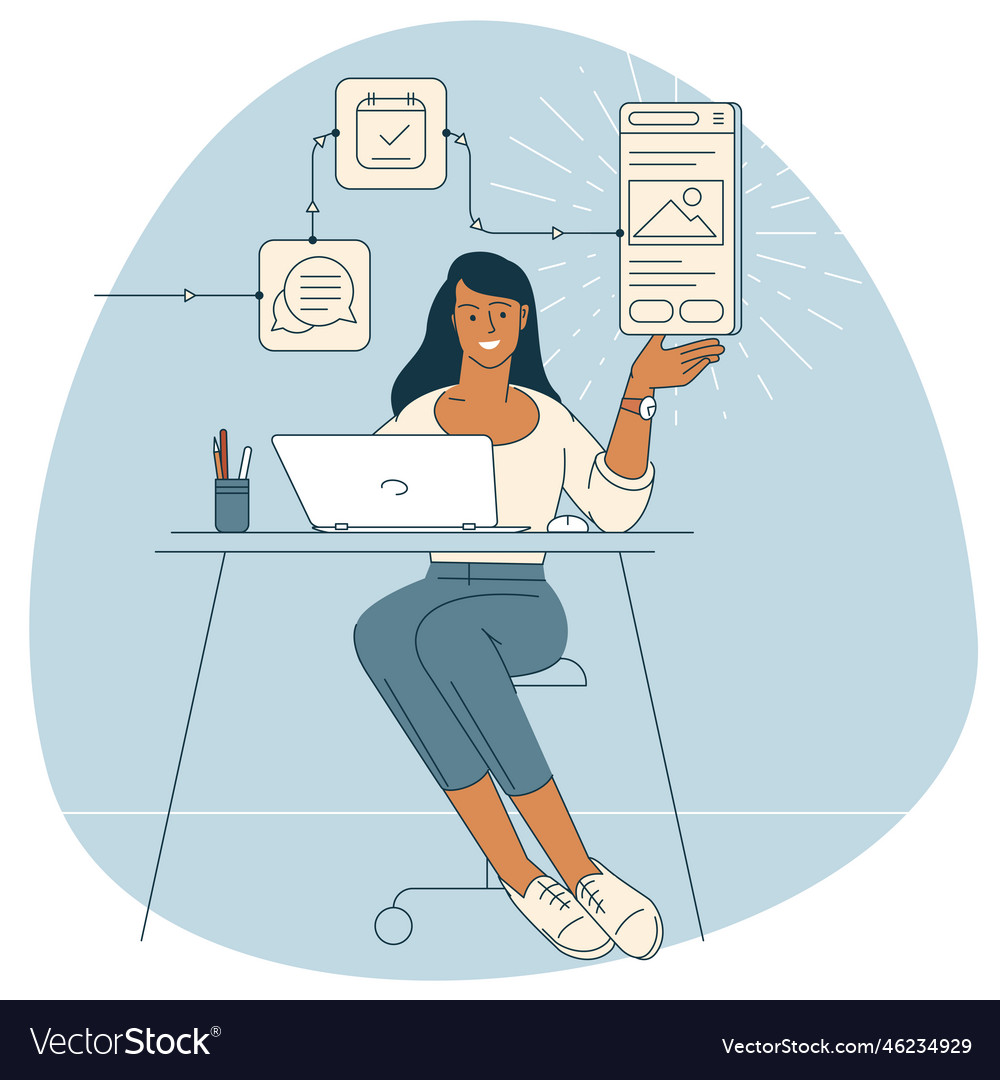 Software app and web development concept Vector Image