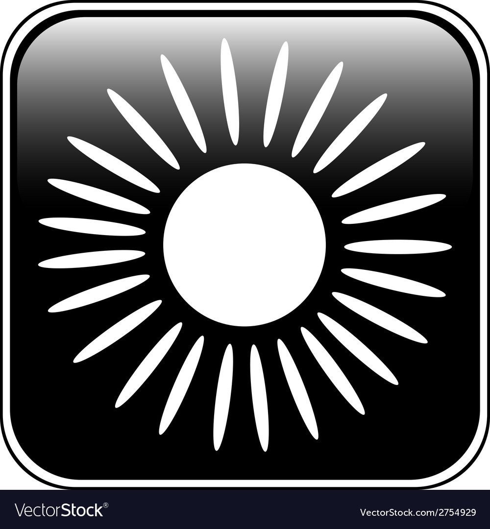 Sun button Royalty Free Vector Image - VectorStock