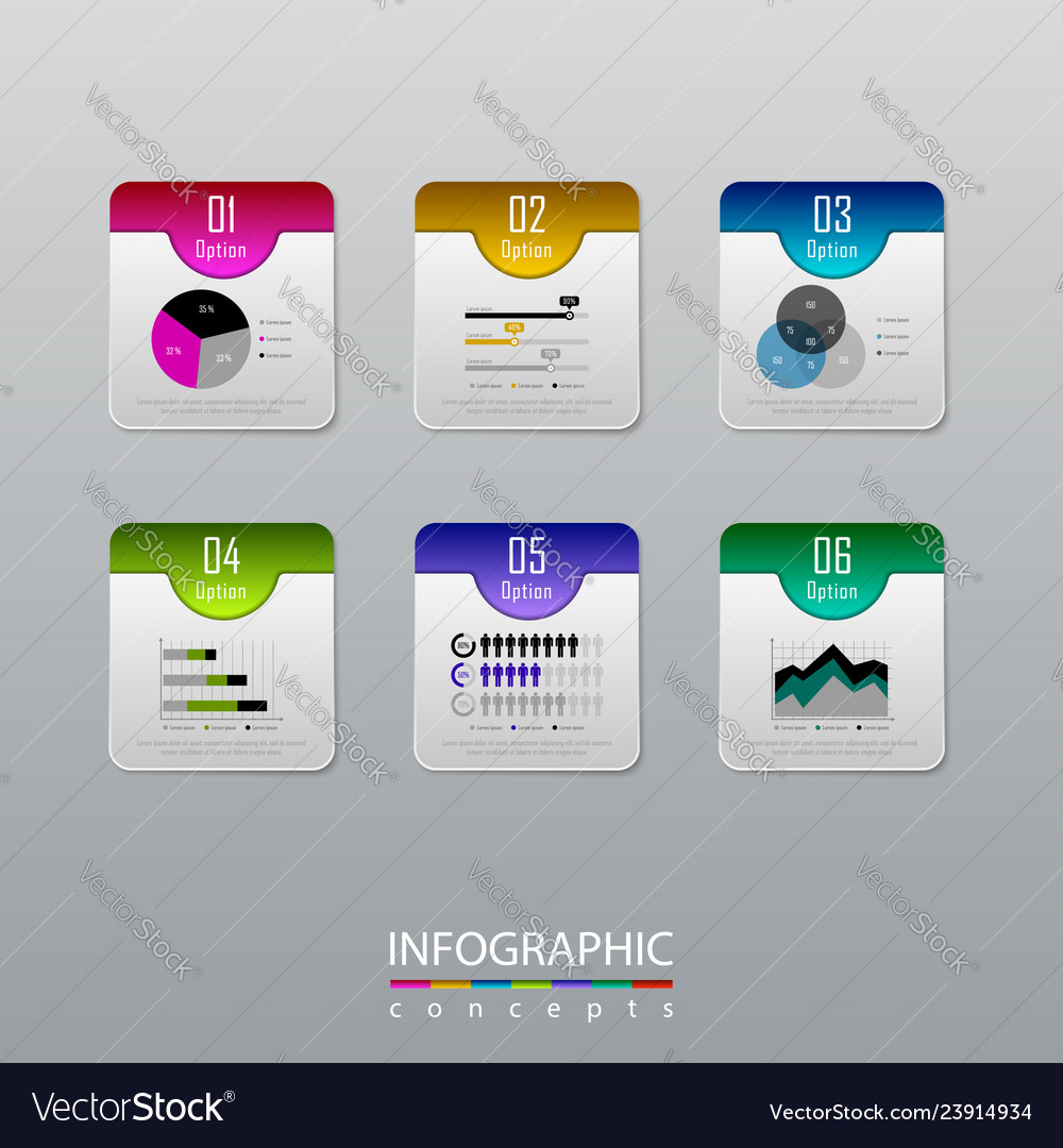 Abstract infographic template for chart diagram Vector Image