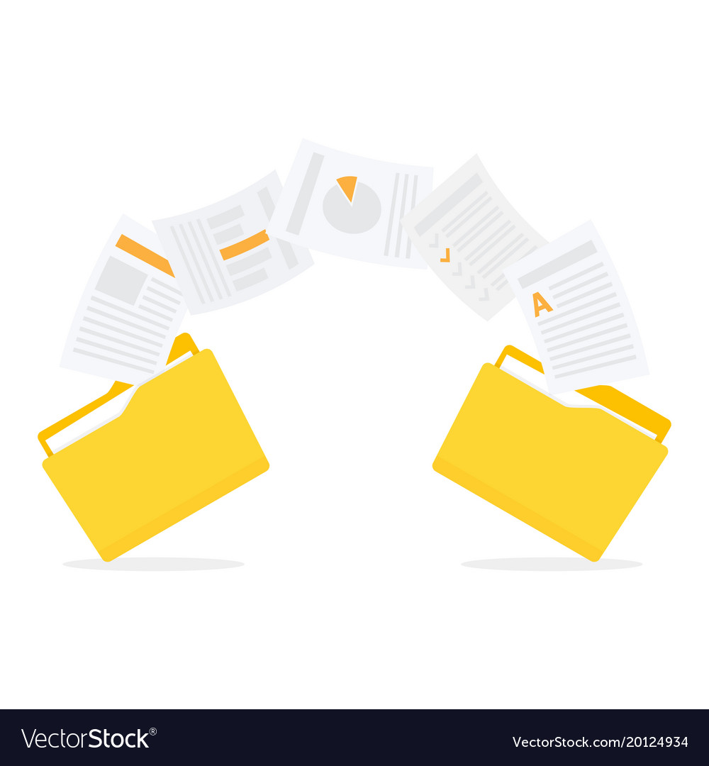 Files transfer copy files data exchange backup Vector Image