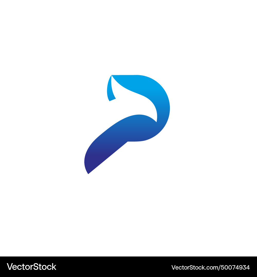 Initial p phoenix logo design Royalty Free Vector Image