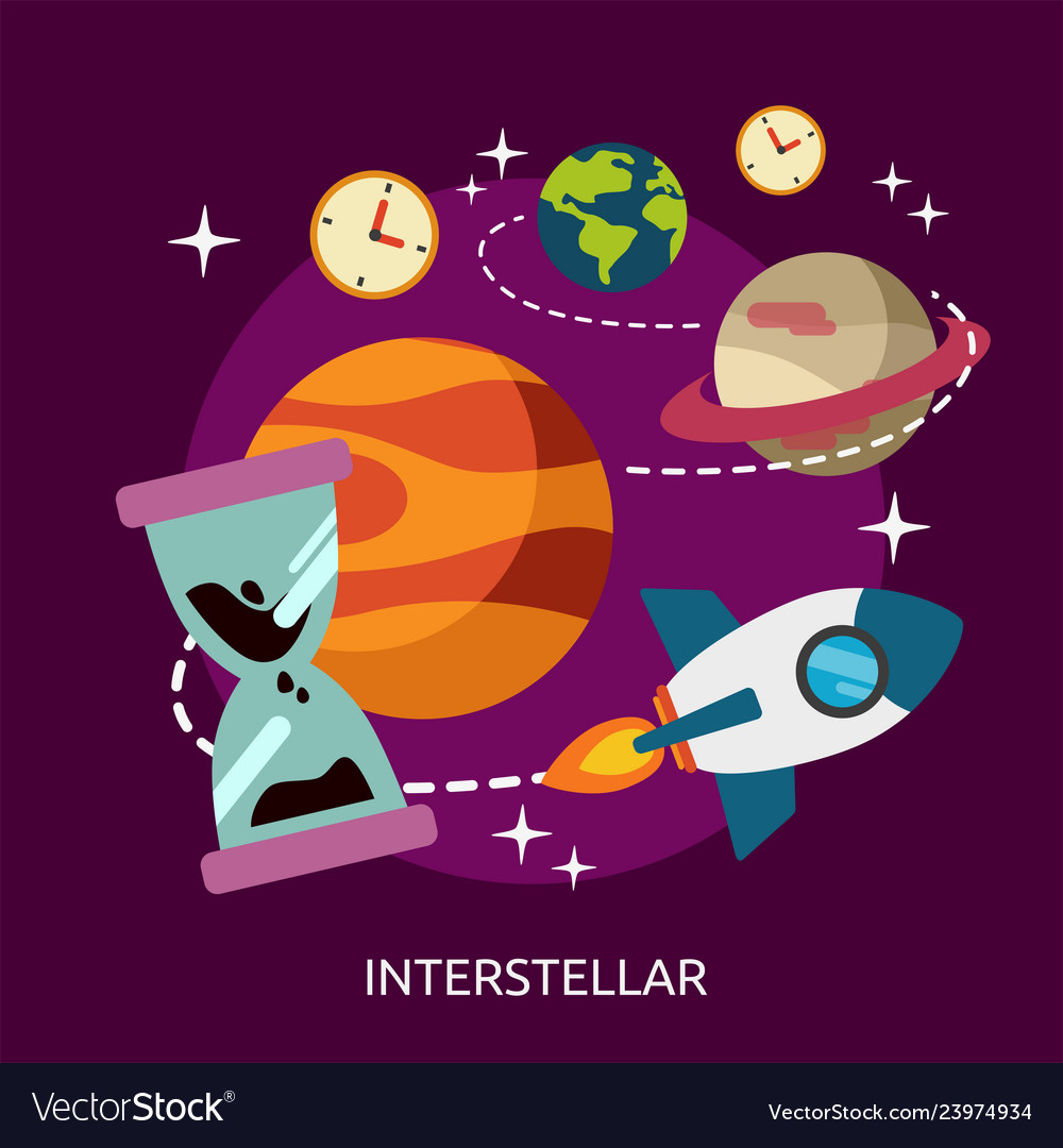 Interstellar conceptual design Royalty Free Vector Image