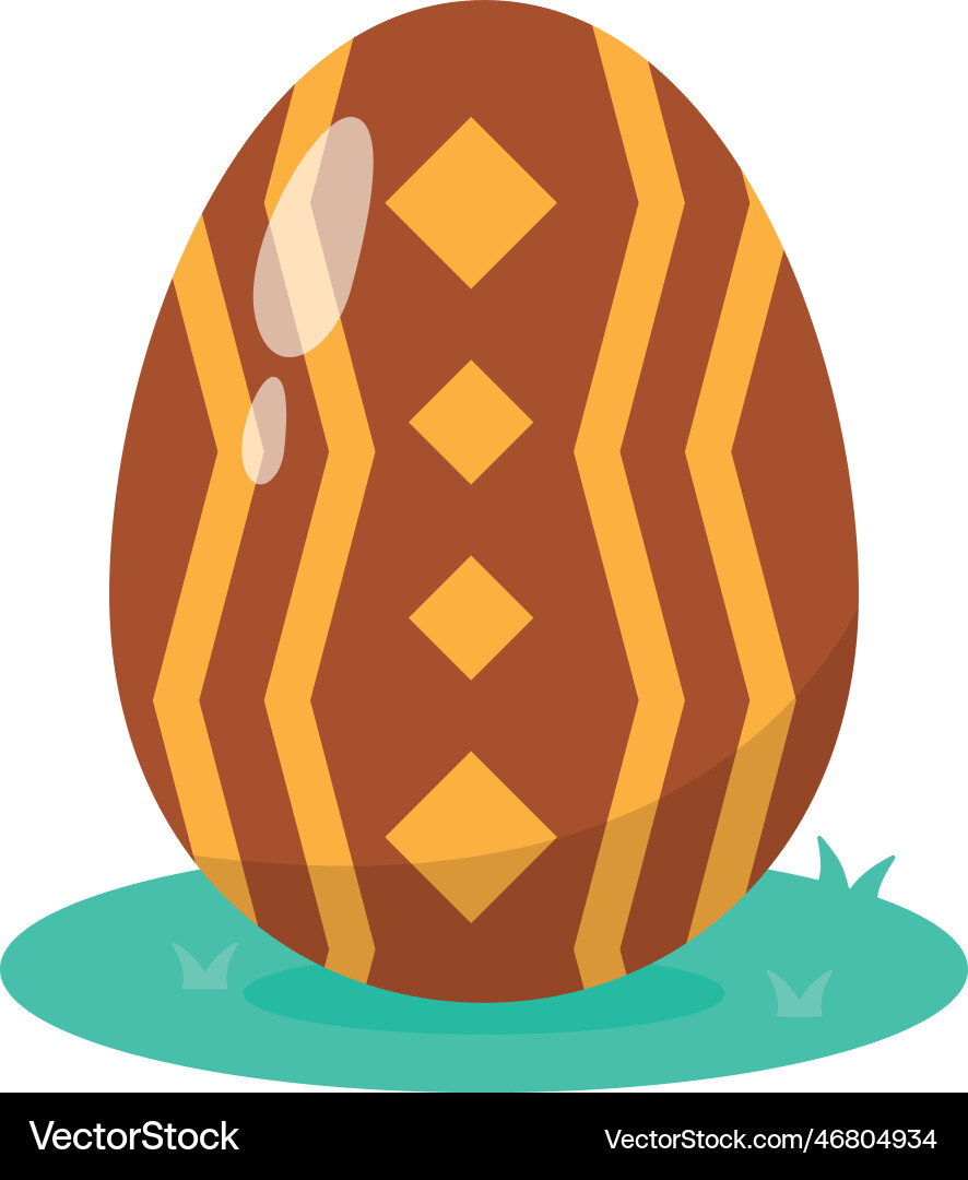 Isolated colored easter egg icon Royalty Free Vector Image