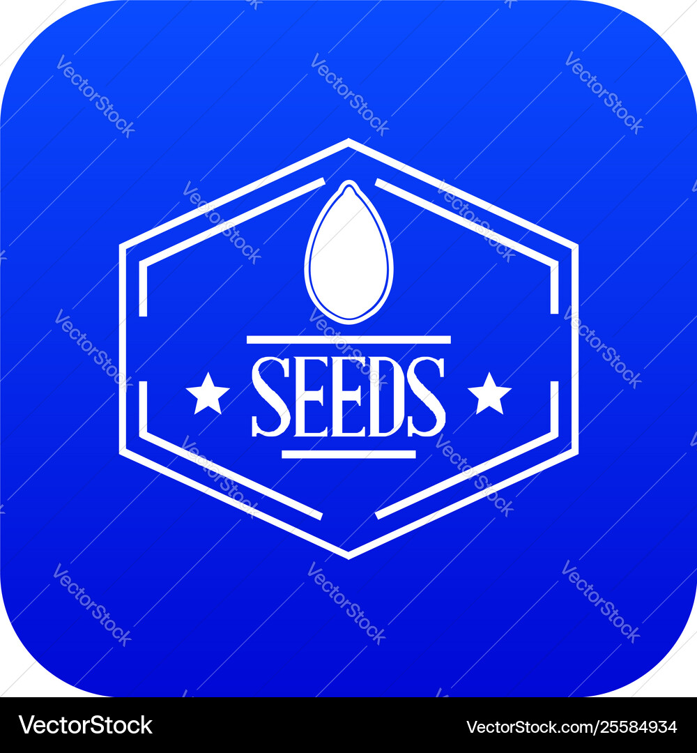 Seed icon blue Royalty Free Vector Image - VectorStock