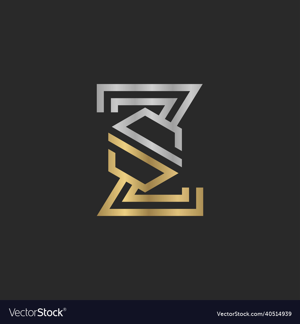 Alphabet initials logo sz zs z and s Royalty Free Vector