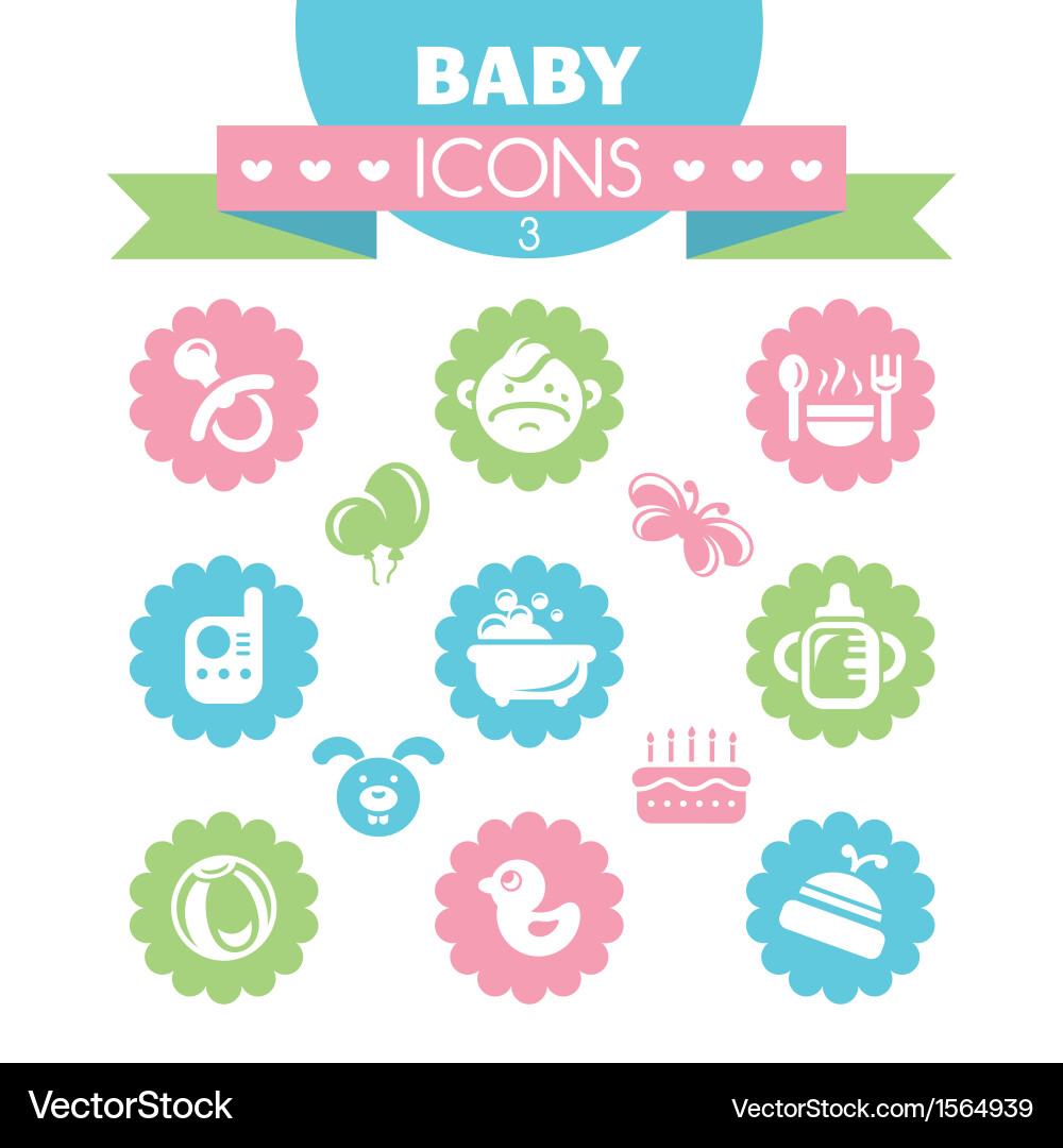 Baby Icon Set Royalty Free Vector Image - VectorStock