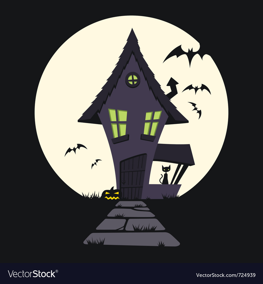 Haunted house Royalty Free Vector Image - VectorStock Haunted house Royalty Free Vector Image - VectorStock