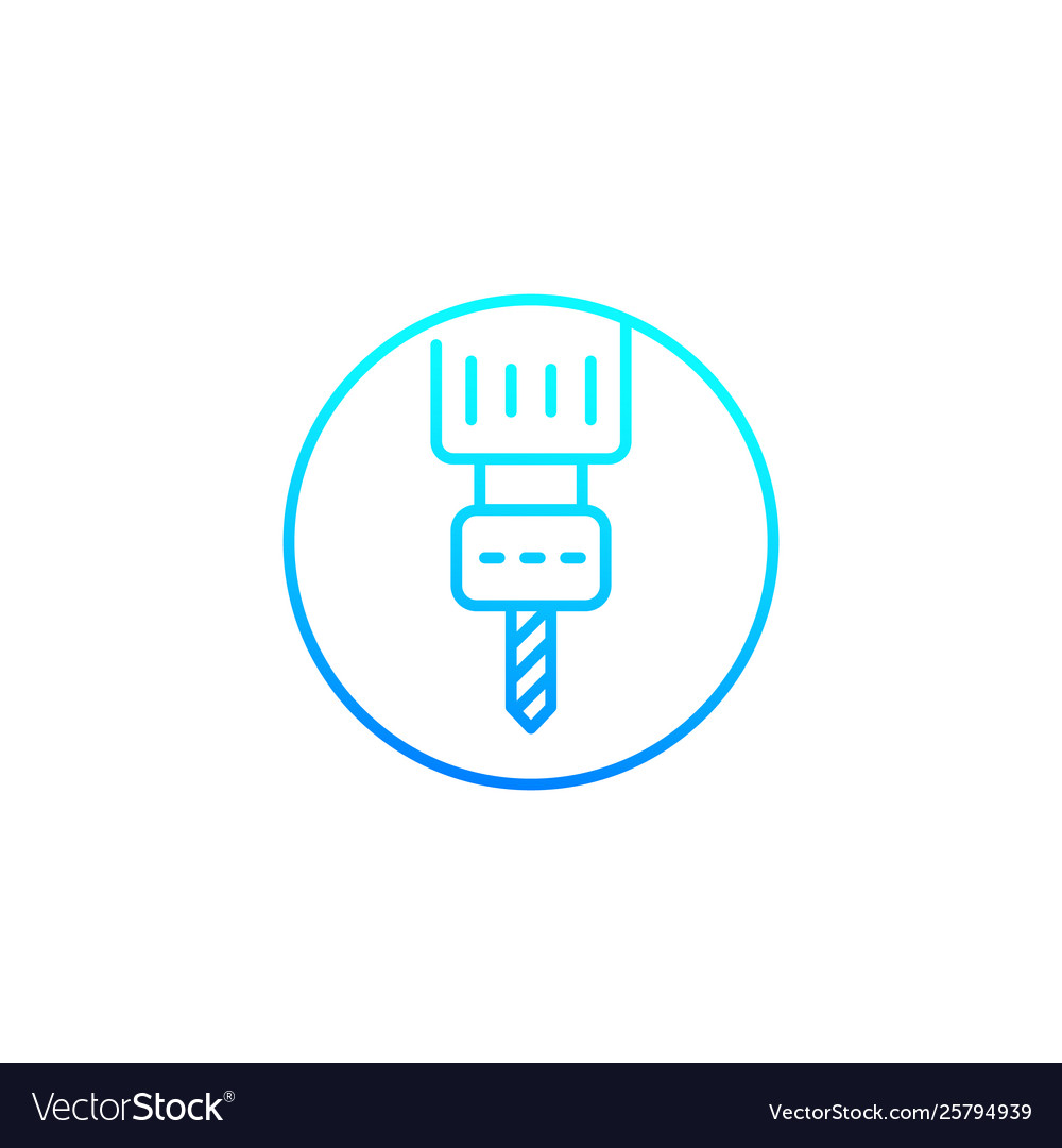 Milling machine line icon Royalty Free Vector Image Milling machine line icon Royalty Free Vector Image