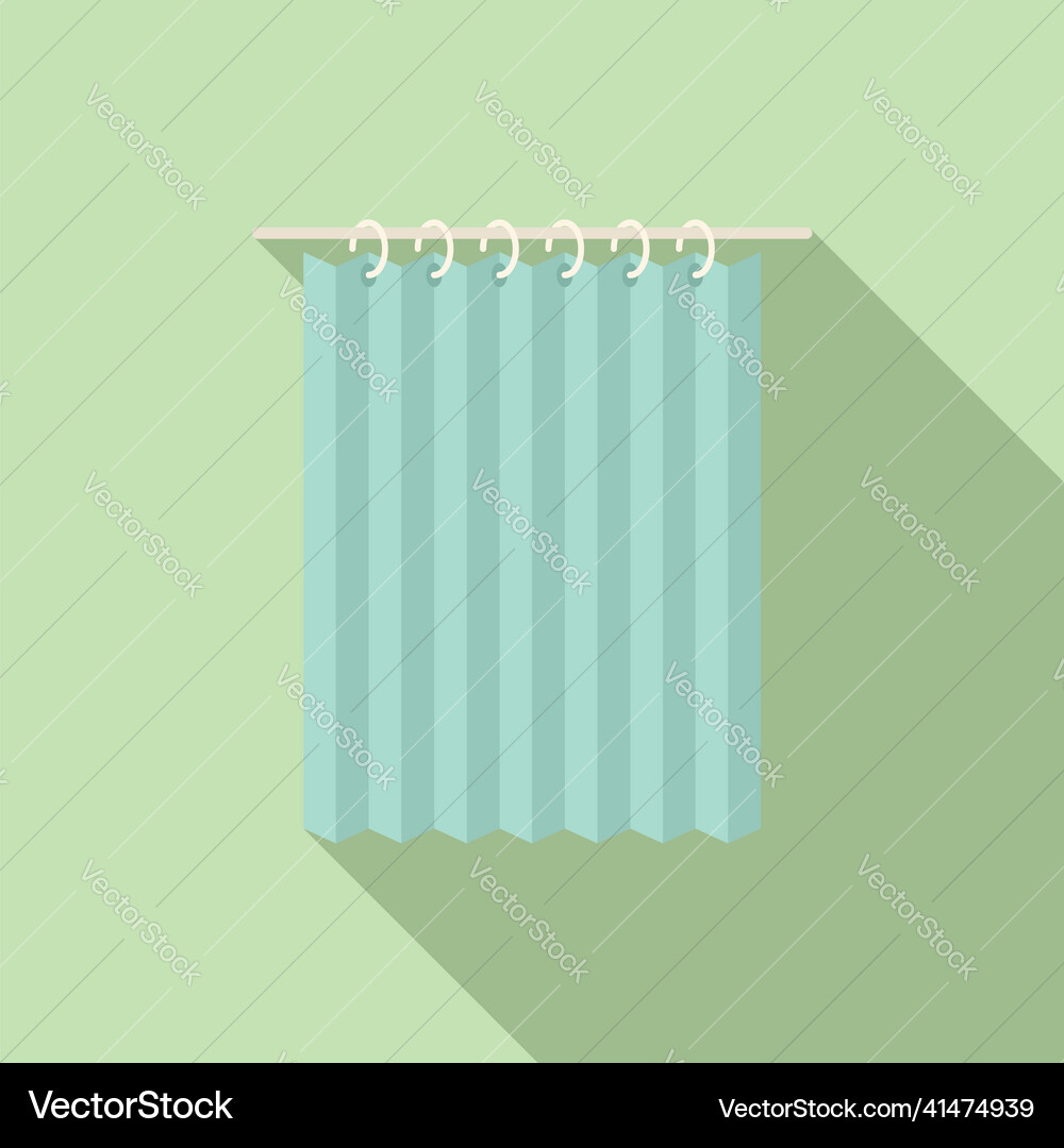 Modern shower curtain icon flat water room Vector Image