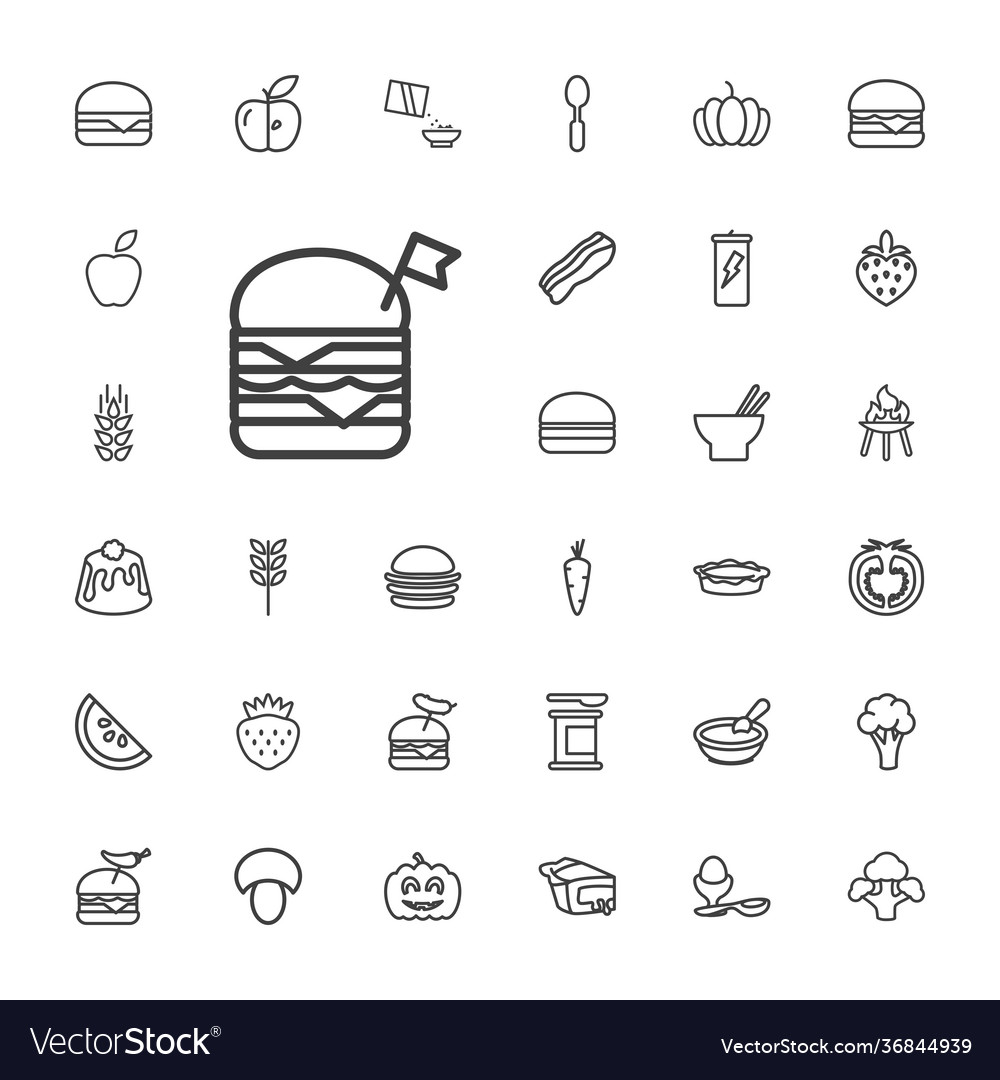 Nutrition icons Royalty Free Vector Image - VectorStock