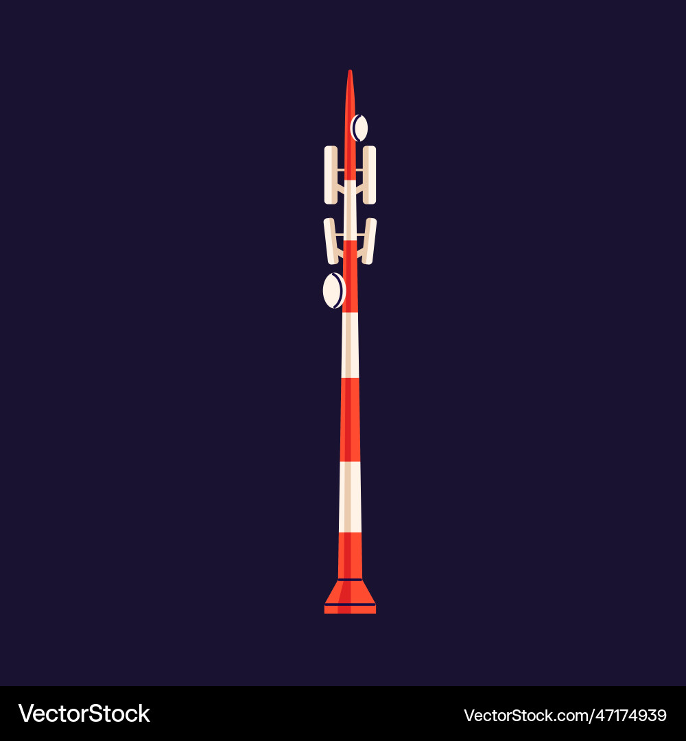 Telecommunication radio mast pole 5g tower Vector Image