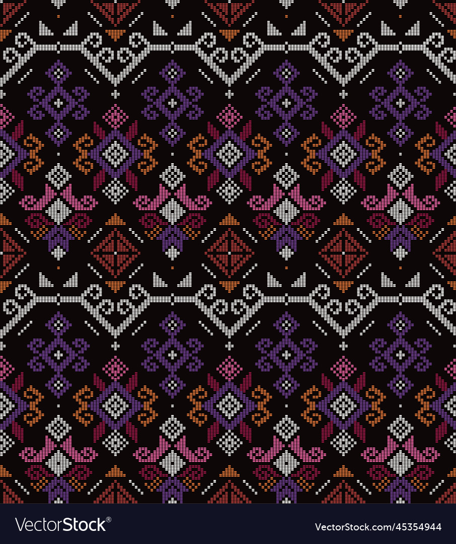 Filipino Yakan Weaving Seamless Pattern Royalty Free Vector
