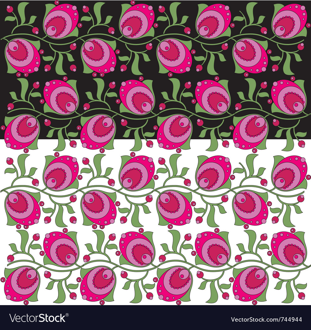 Folkstyle pattern Royalty Free Vector Image - VectorStock