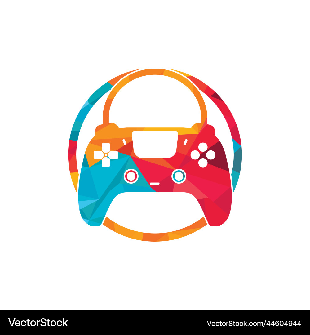 Game shop logo design template Royalty Free Vector Image