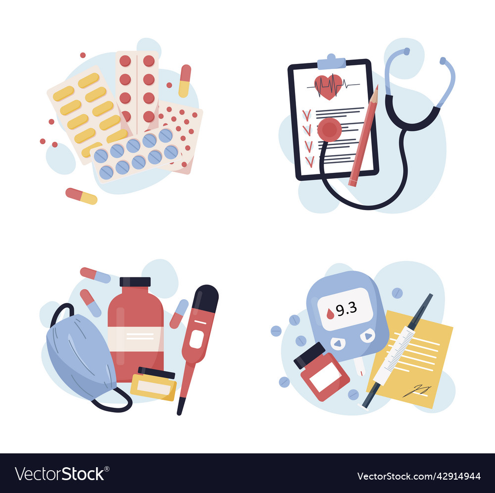Medical Sticker Set - Healthcare Icons Royalty Free Vector Medical Sticker Set - Healthcare Icons Royalty Free Vector