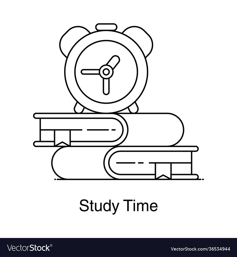 Study time Royalty Free Vector Image - VectorStock