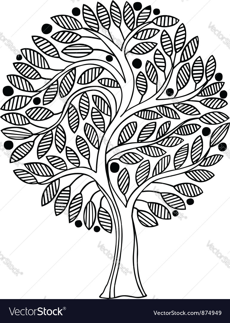 Decorative tree Royalty Free Vector Image - VectorStock