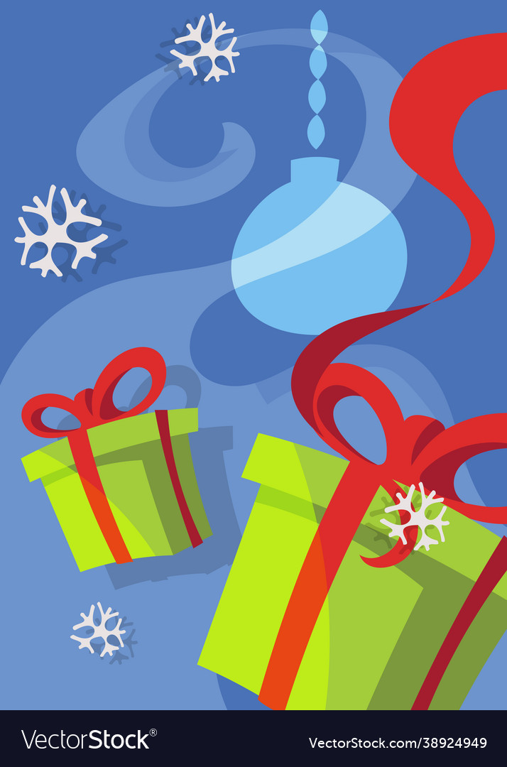 Poster with gift boxes Royalty Free Vector Image