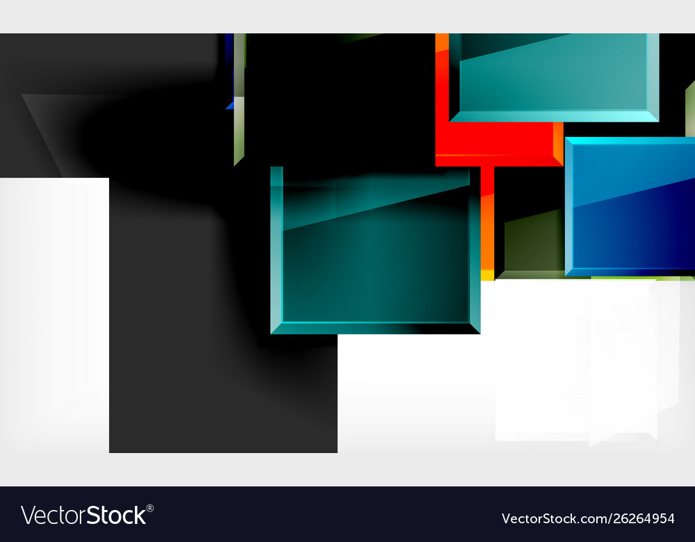 Colorful square and rectangle blocks background Vector Image