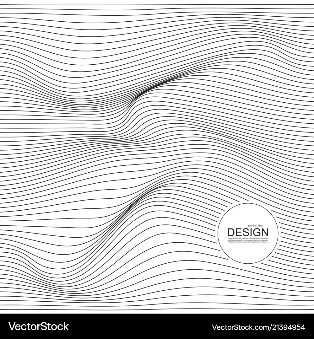 Distorted wave monochrome texture Royalty Free Vector Image
