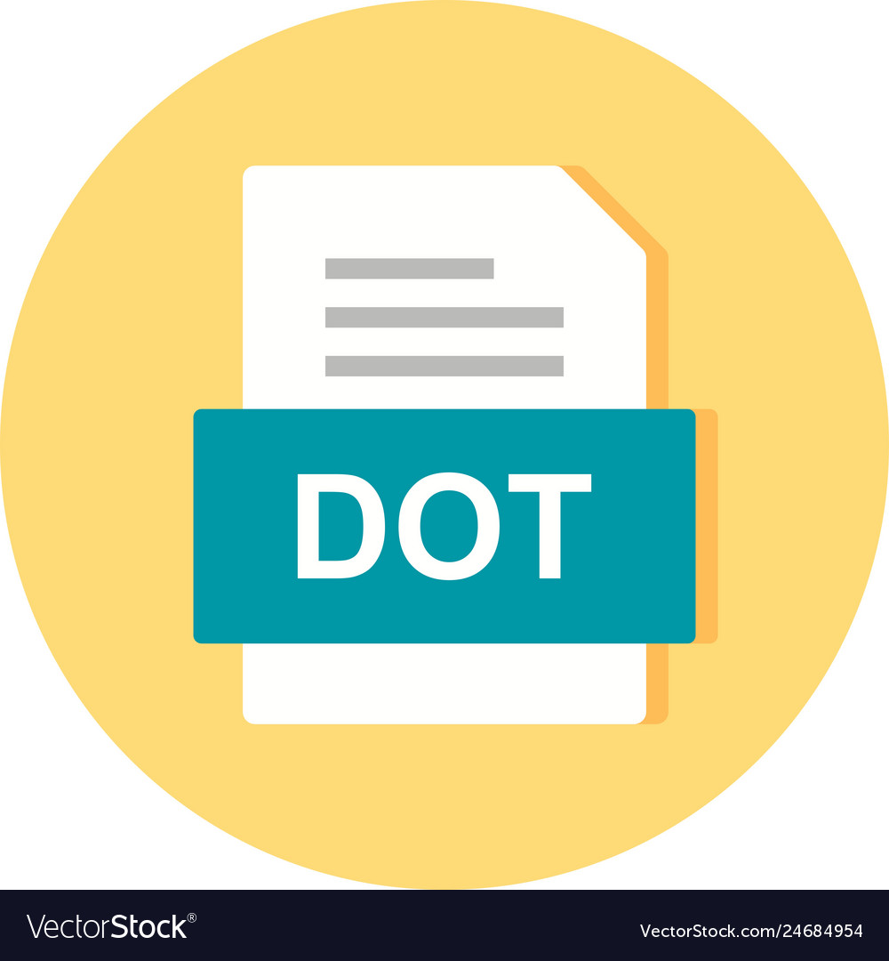 Dot file document icon Royalty Free Vector Image