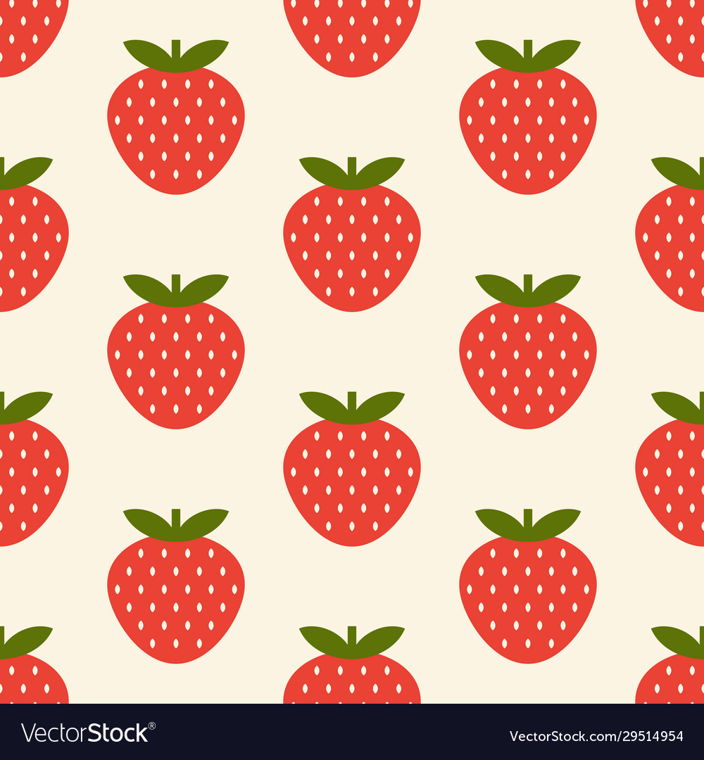 Strawberry pattern Royalty Free Vector Image - VectorStock