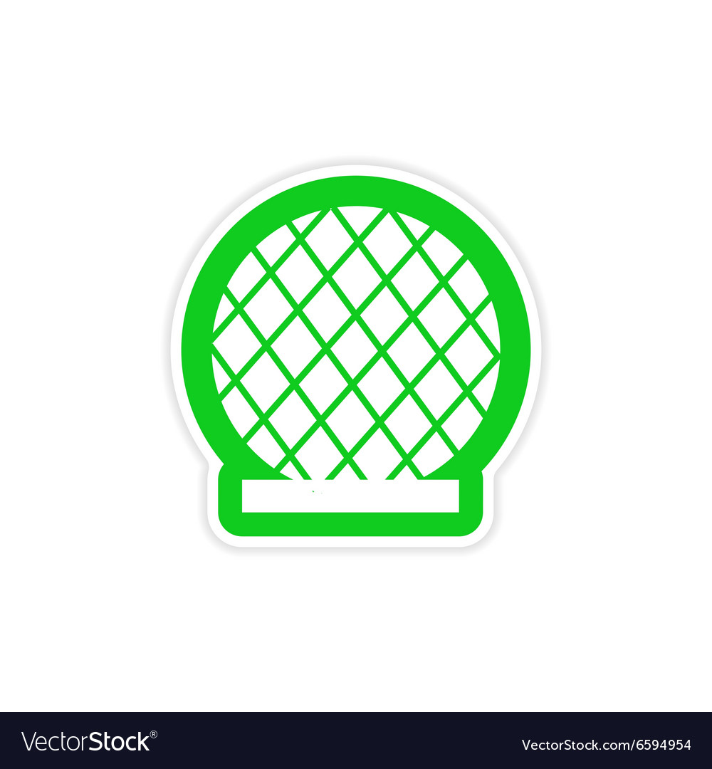 Stylish Paper Sticker On White Background Building