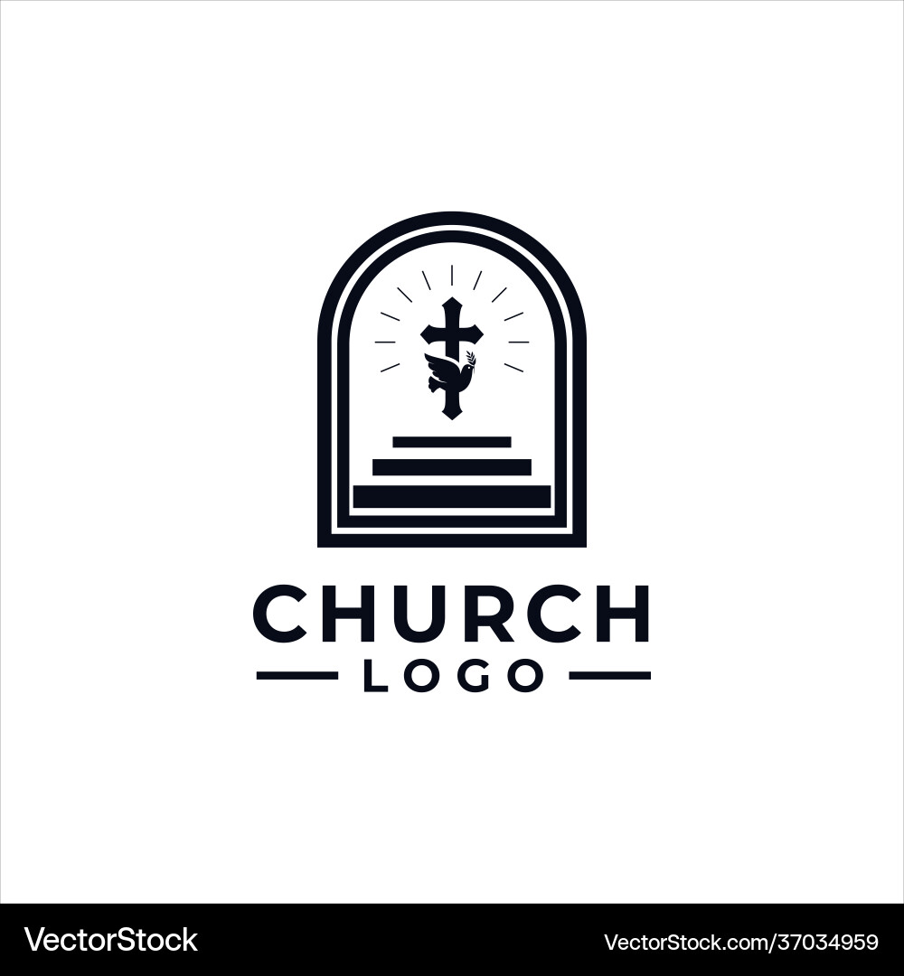 Church logo design inspiration idea concept Vector Image