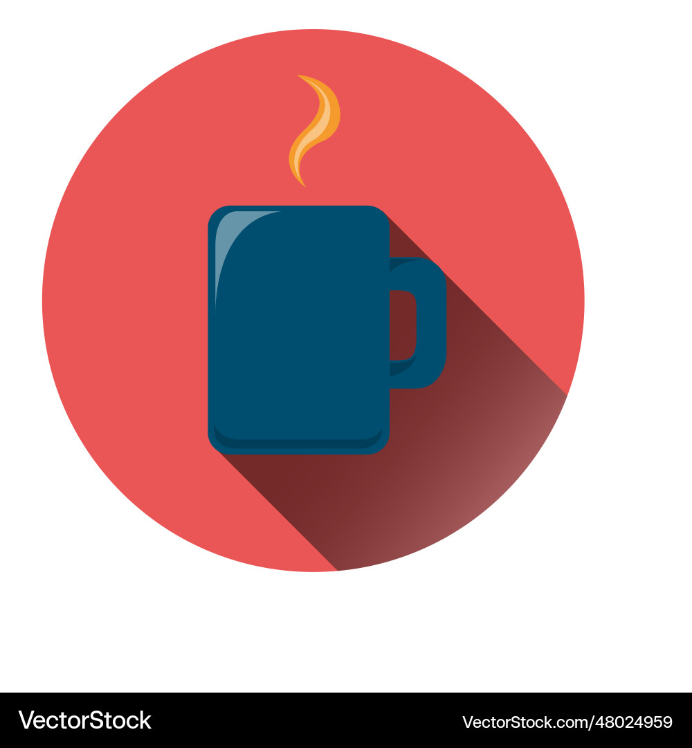 Coffee mug circle icon Royalty Free Vector Image