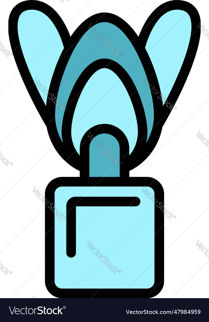 Medical oxygen mask icon flat Royalty Free Vector Image