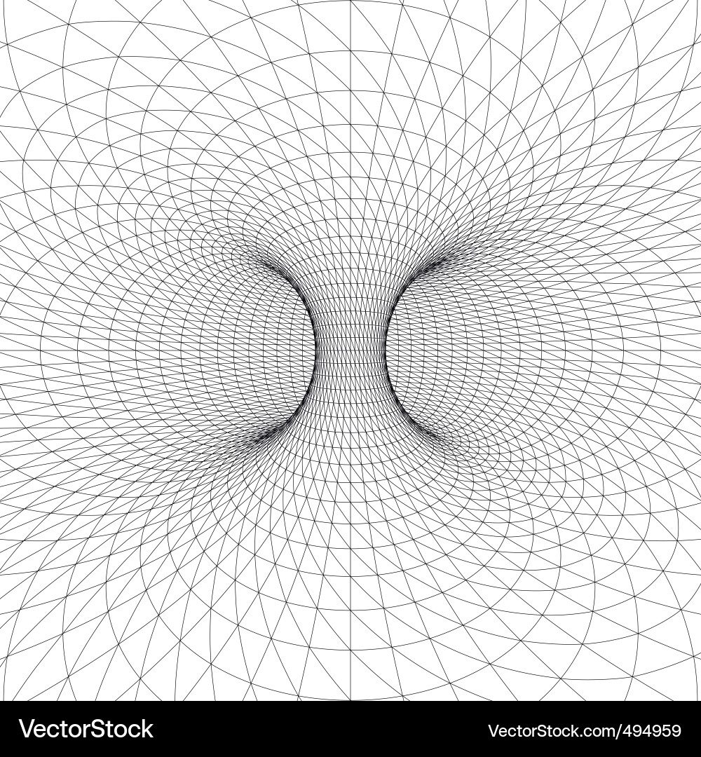 Torus donut wireframe symbol Royalty Free Vector Image