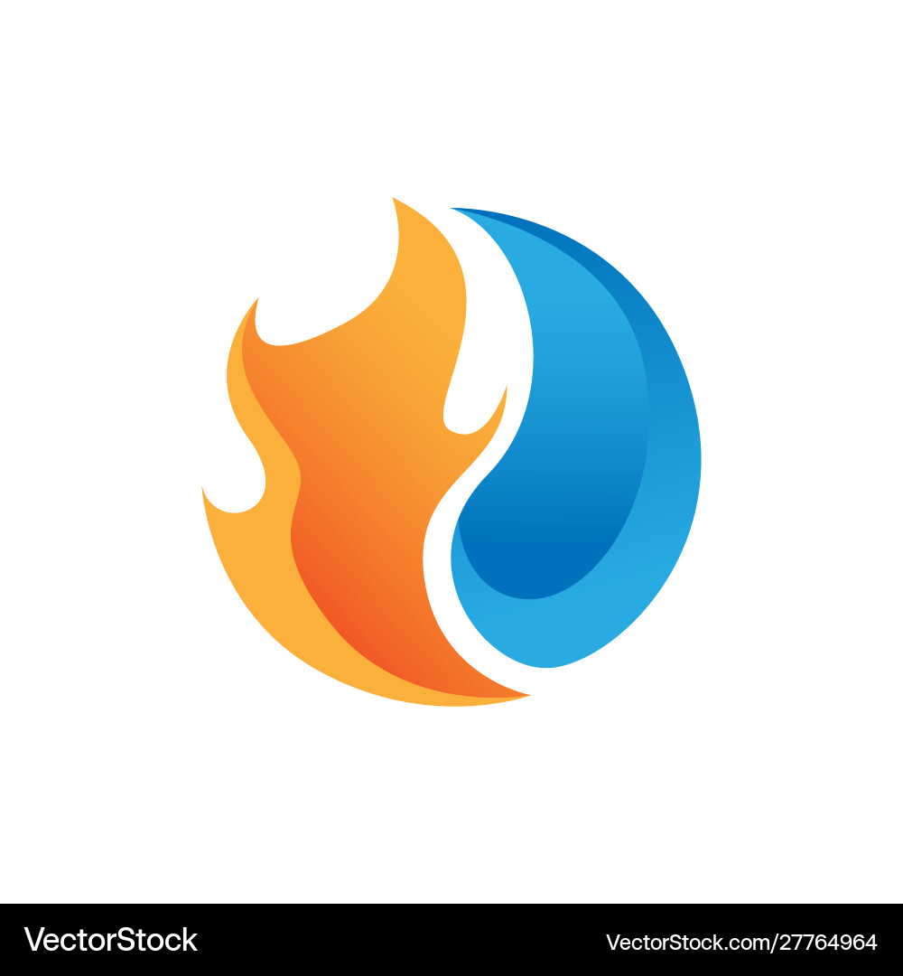 HVAC Cooling & Heating Logos Royalty Free Vector Image
