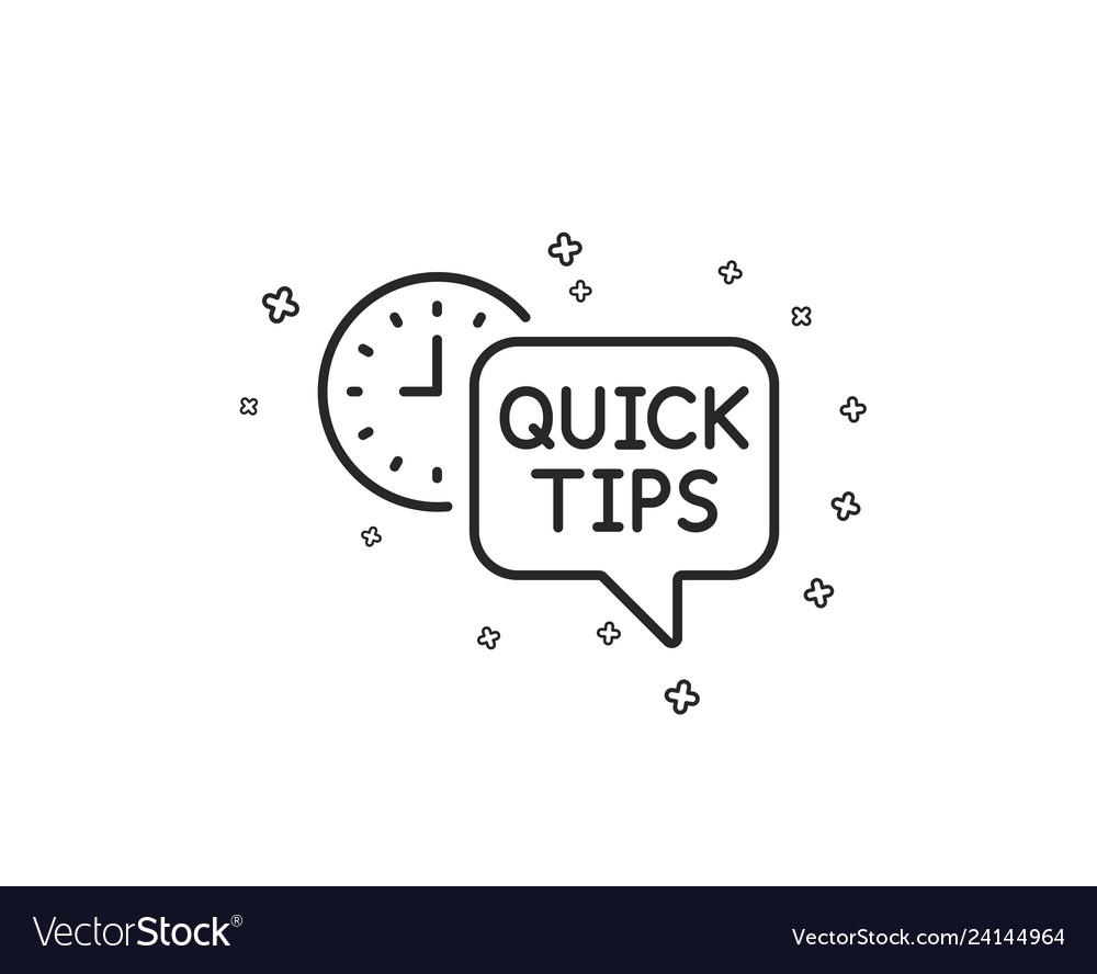 Quick tips line icon helpful tricks sign tutorials