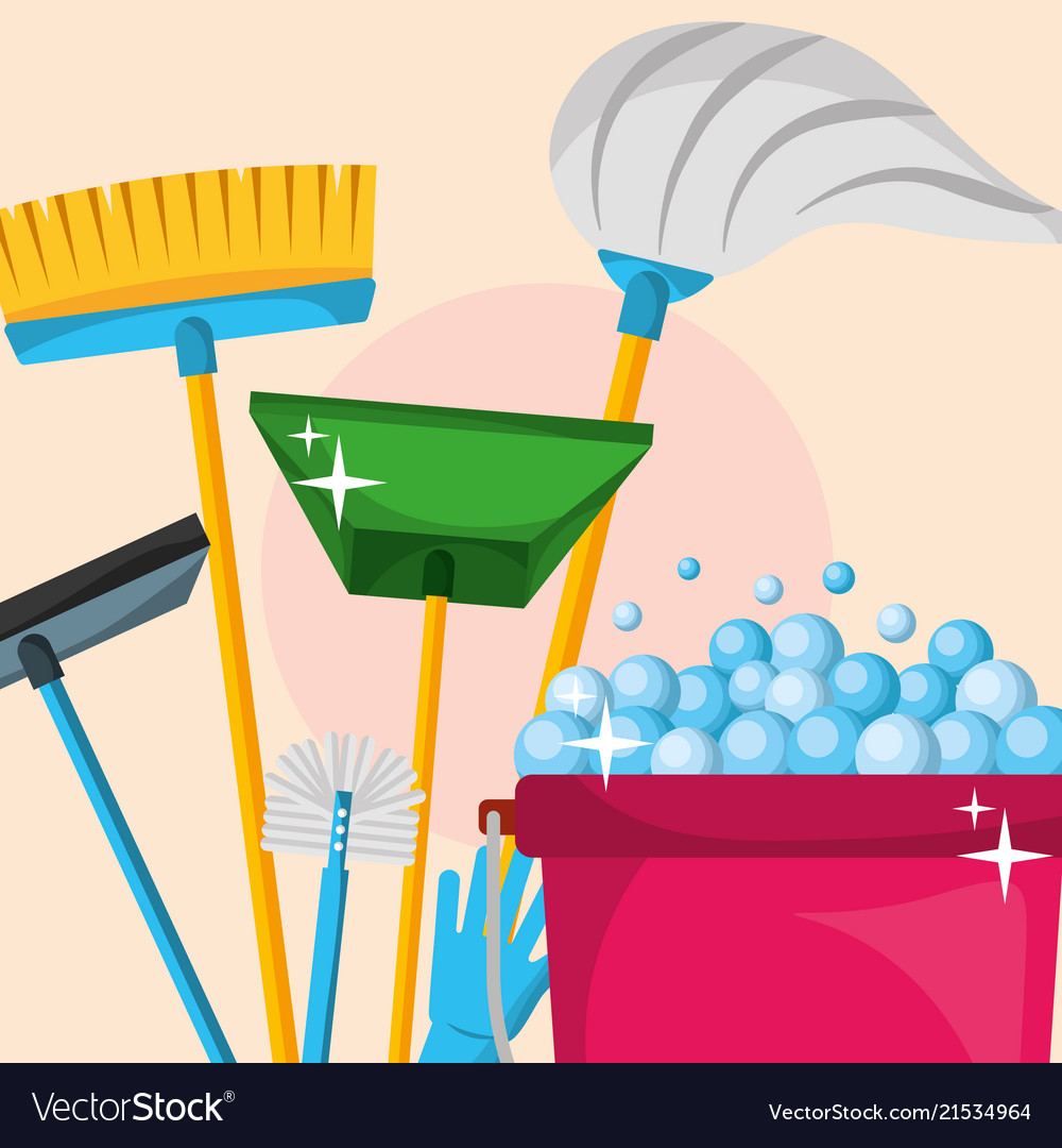 Spring cleaning concept Royalty Free Vector Image