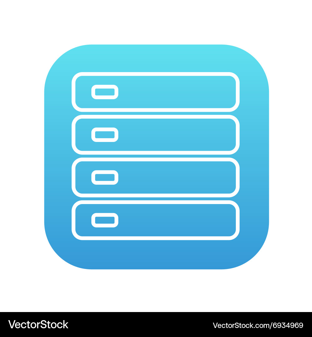 Computer server line icon Royalty Free Vector Image