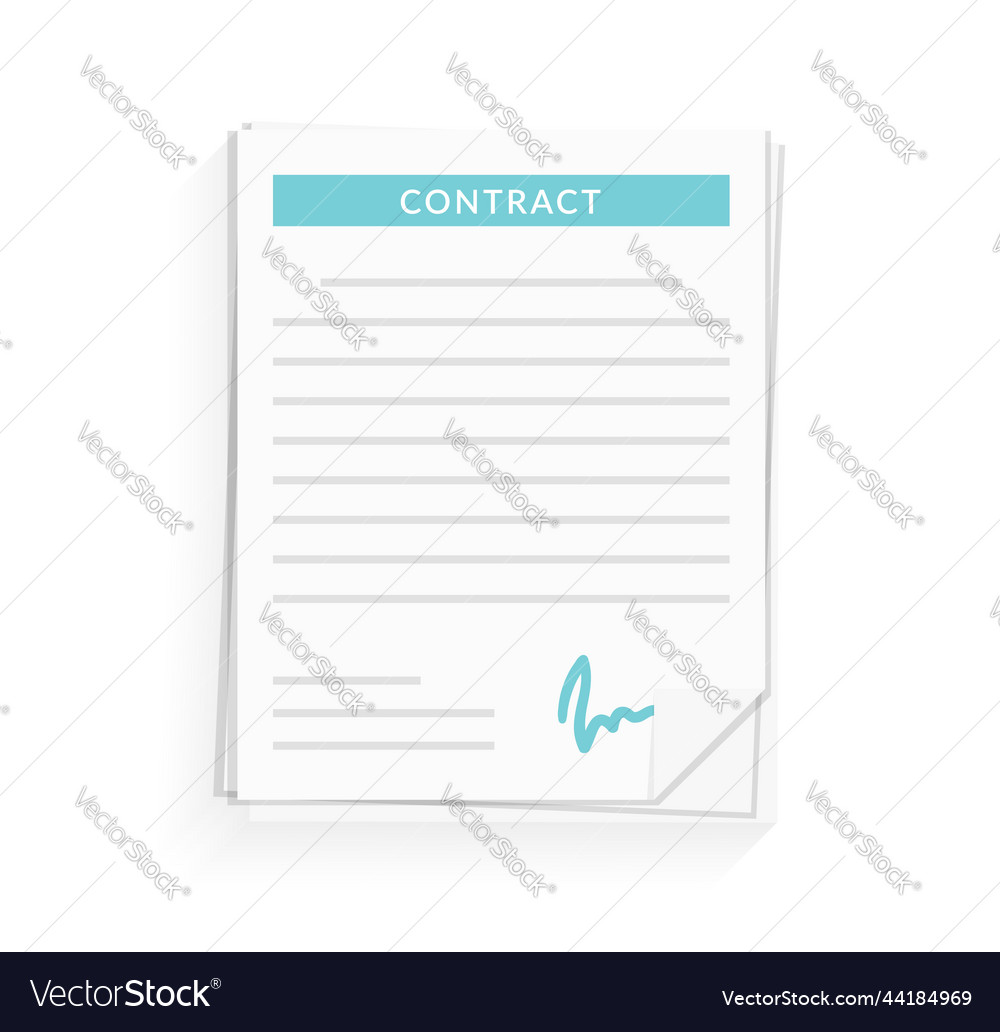Contract Royalty Free Vector Image - VectorStock Contract Royalty Free Vector Image - VectorStock