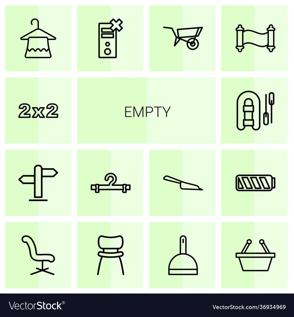 Empty icons Royalty Free Vector Image - VectorStock