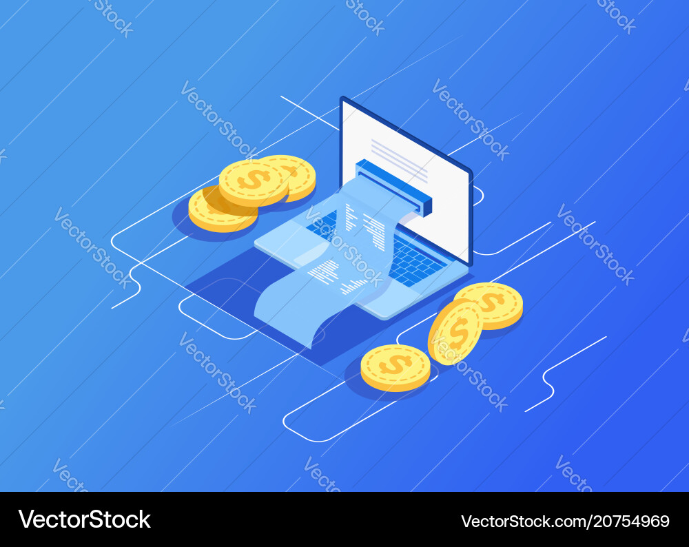 Financial review infographic elements Royalty Free Vector