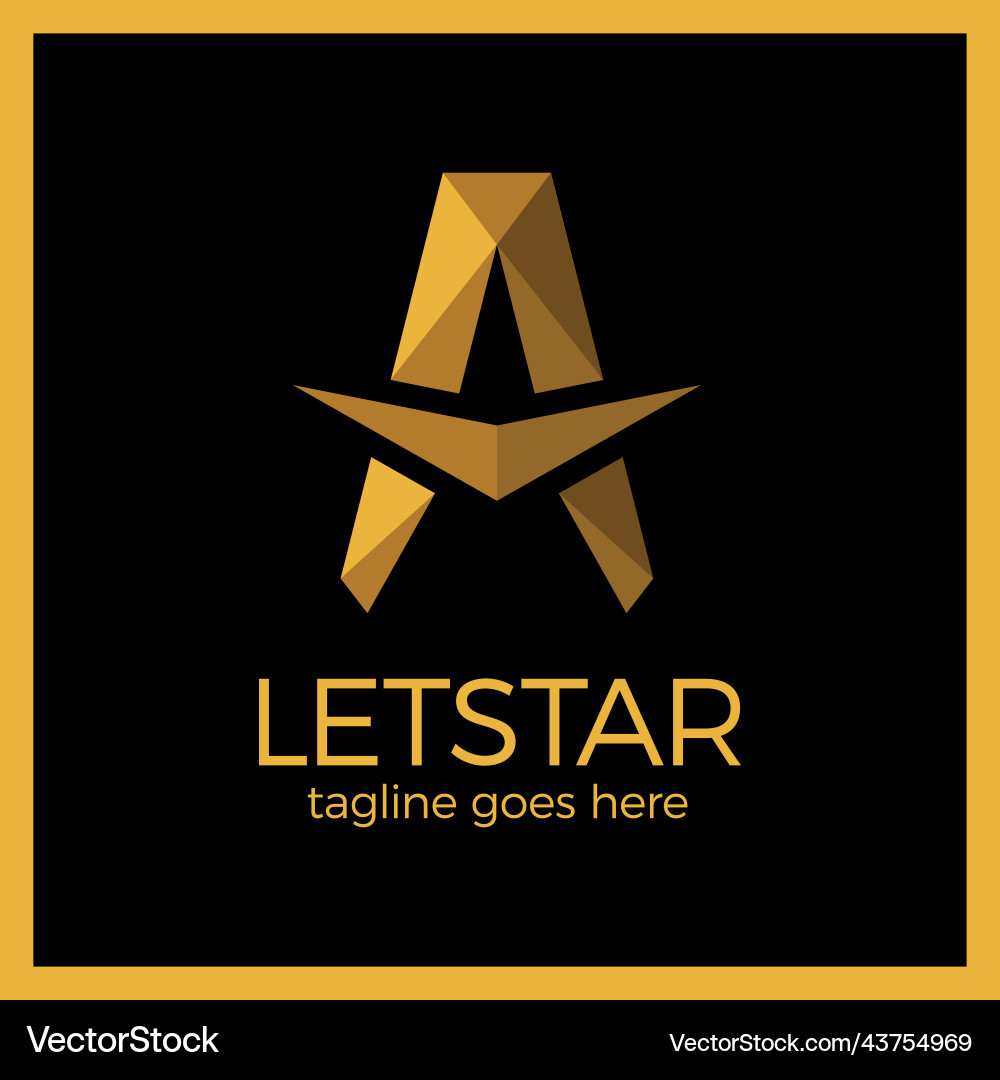 Star letter a logo Royalty Free Vector Image - VectorStock