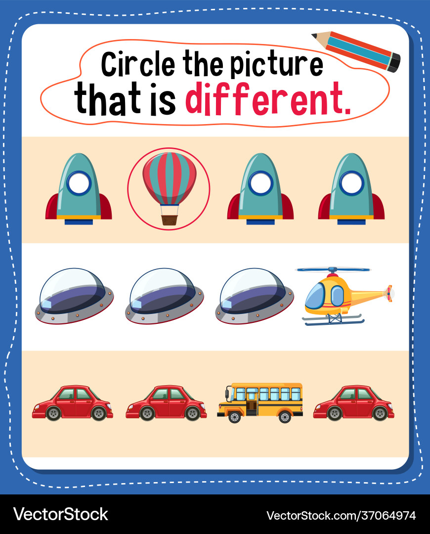 Circle picture that is different activity Vector Image