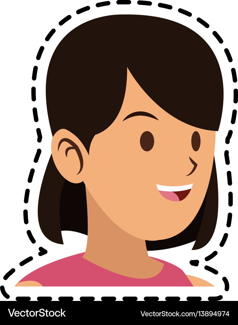 Happy woman icon image Royalty Free Vector Image