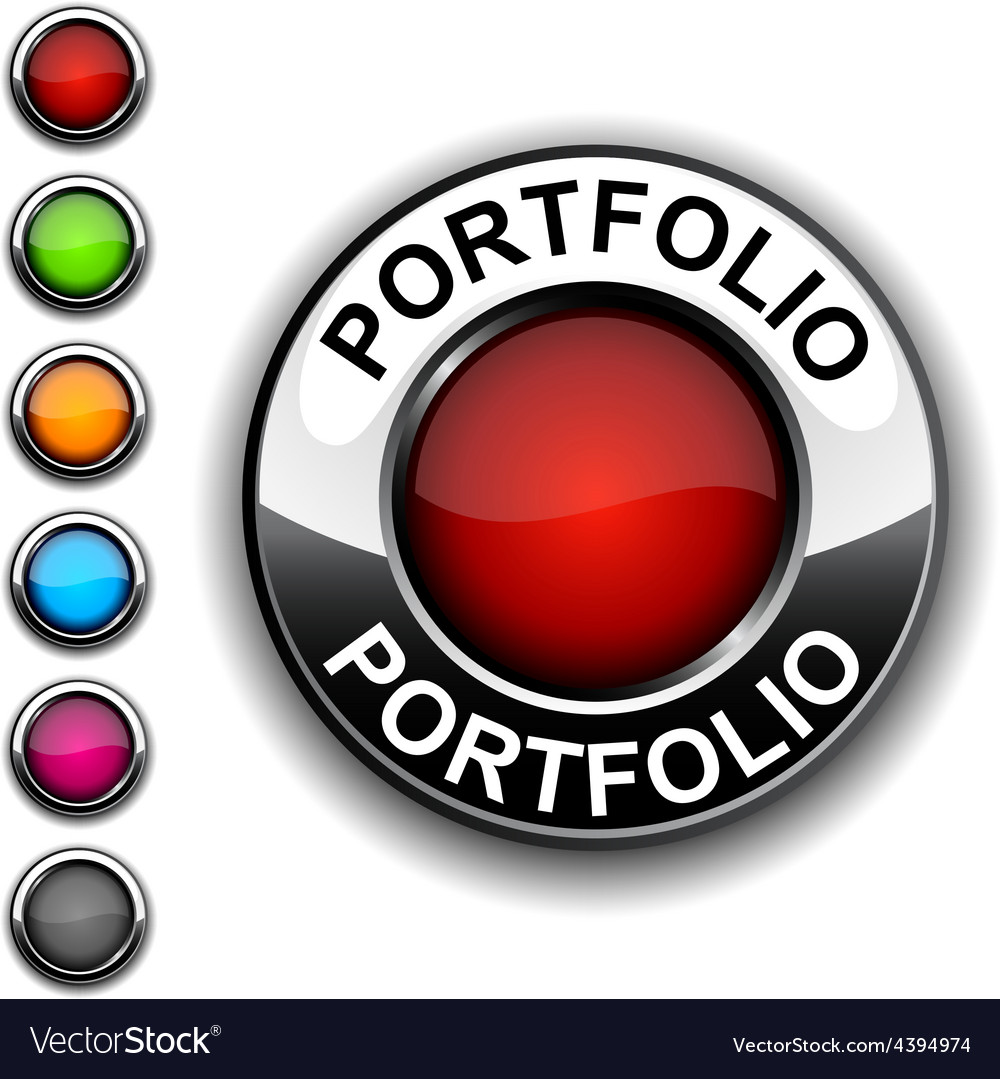 Portfolio button Royalty Free Vector Image - VectorStock