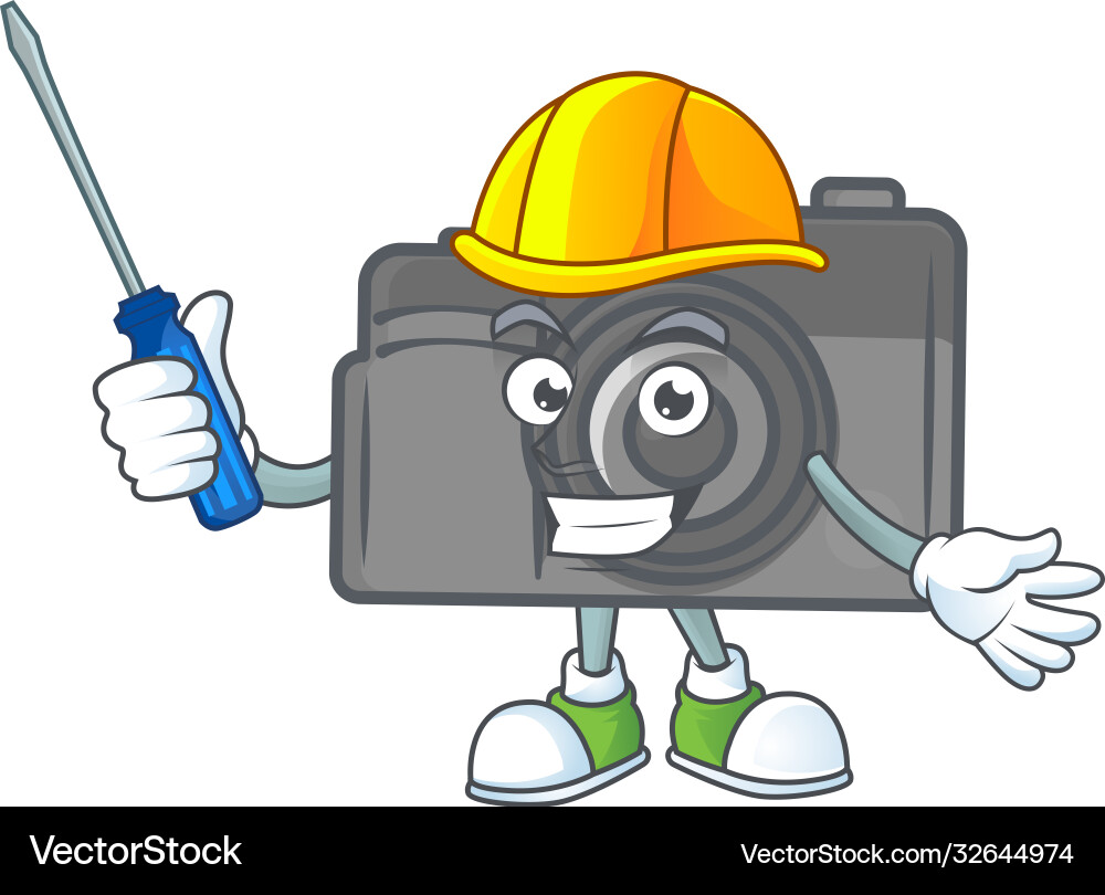Smart automotive digital camera in cartoon style Vector Image