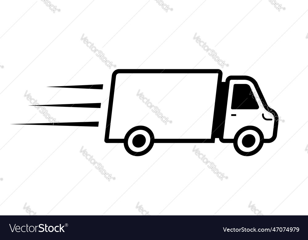 Fast shipping delivery truck icon Royalty Free Vector Image