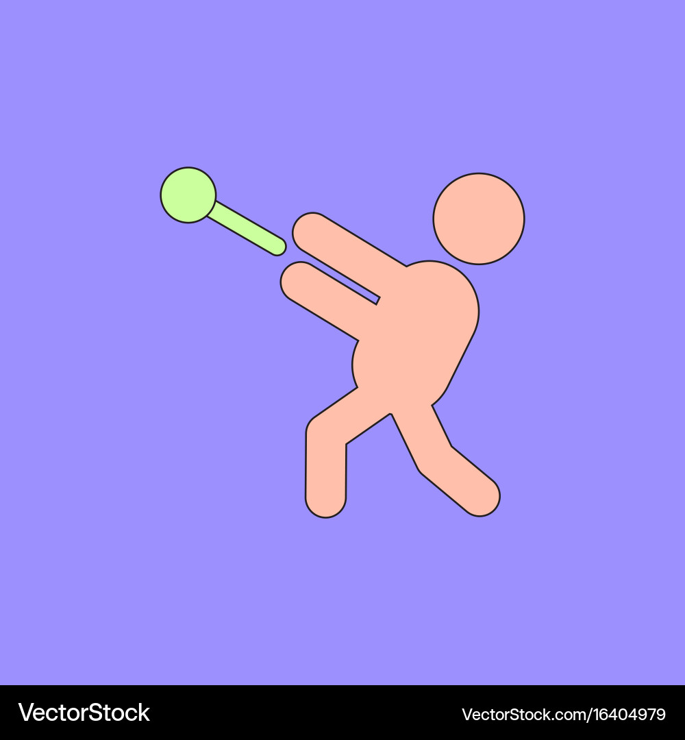 Flat isometric athletics hammer throw summer Vector Image