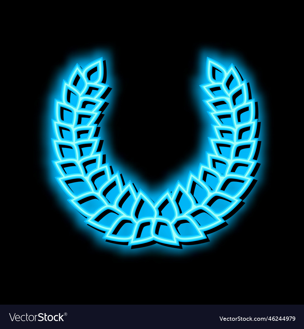Laurel wreath ancient rome neon glow icon Vector Image Laurel wreath ancient rome neon glow icon Vector Image