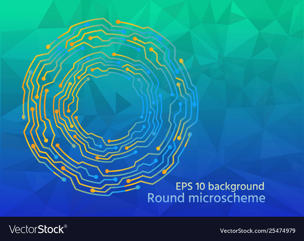 Micro scheme circuit shape computer technology Vector Image