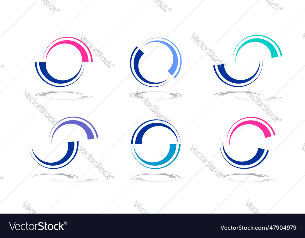 Rotation design elements Royalty Free Vector Image
